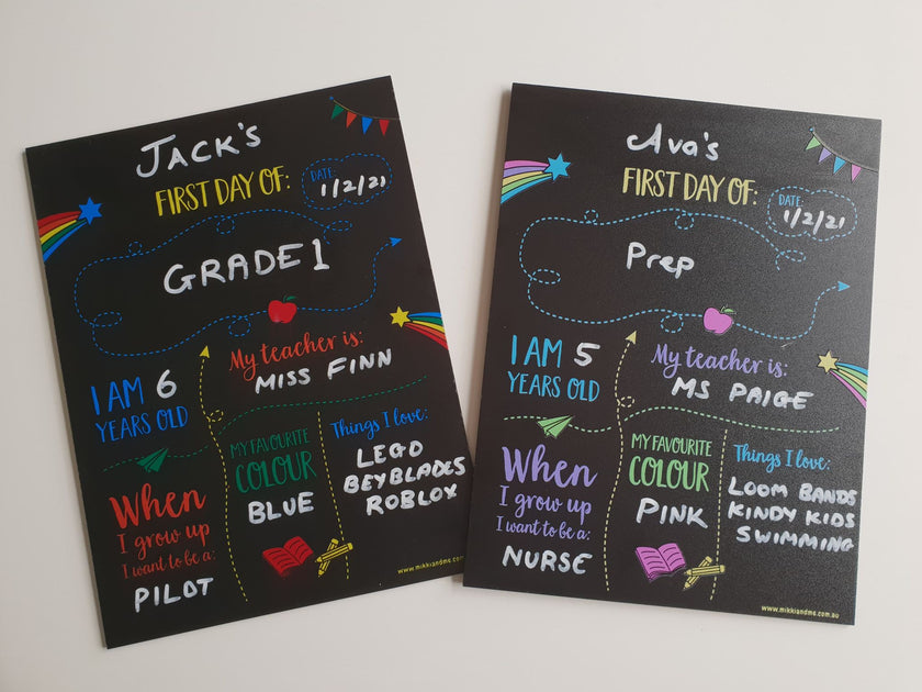 Buy First and Last Day Of School Chalkboards Online Australia – Mikki & Me